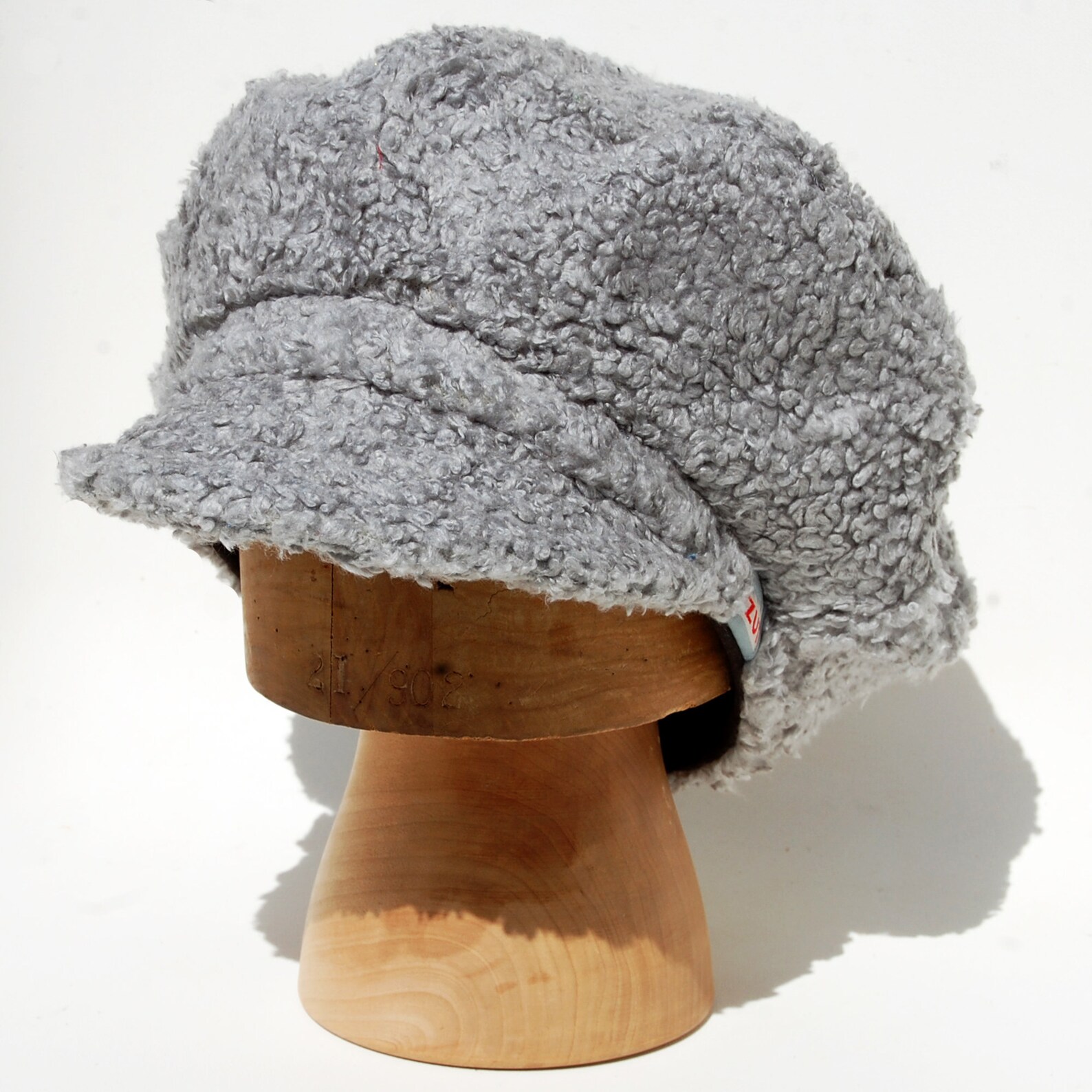 Faux fur unisex cap grey handmade fuzzy cap by ZUThats | Etsy