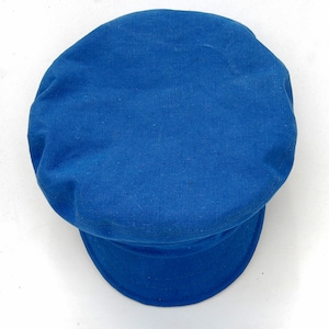 Handmade French Work Cap in Vintage Indigo Cotton Workwear Fabric, by ...