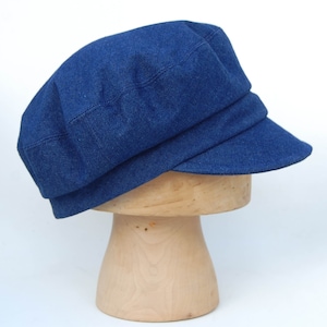 Handmade French Workwear Cap in Indigo Linen and Cotton, by Zuthats - Etsy
