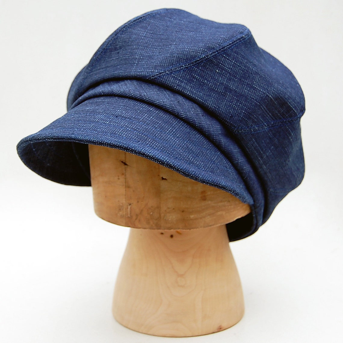 Denim Newsboy Cap Handmade Baker-boy Cap Peaky Blinders Cap | Etsy