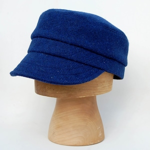 Handmade Cadet Cap in Navy Harris Tweed Fabric, Zutniko by Zuthats - Etsy