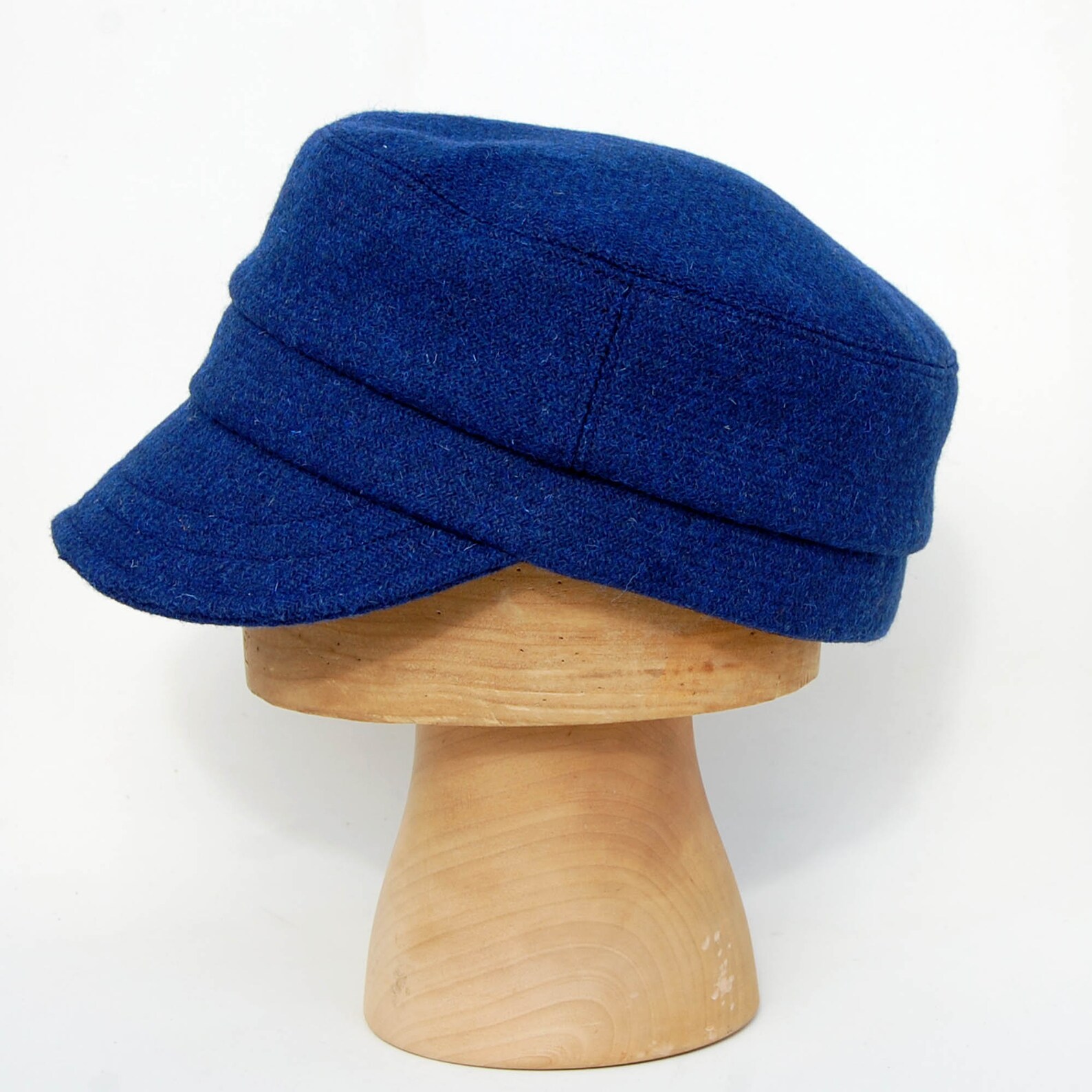 Handmade Cadet Cap in Navy Harris Tweed Fabric, Zutniko by Zuthats - Etsy