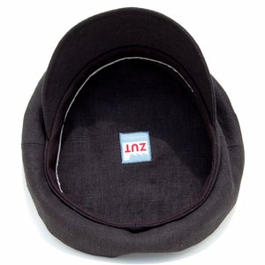 Black Linen Summer Cap, Zutmaud, by Zuthats - Etsy