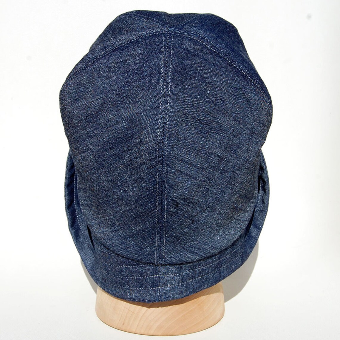 Handmade Asymmetrical Indigo Linen Cloche Hat by Zuthats, Zutamelie - Etsy