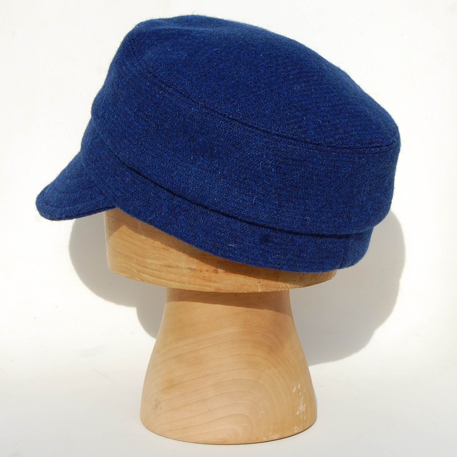 Handmade Cadet Cap in Navy Harris Tweed Fabric, Zutniko by Zuthats - Etsy