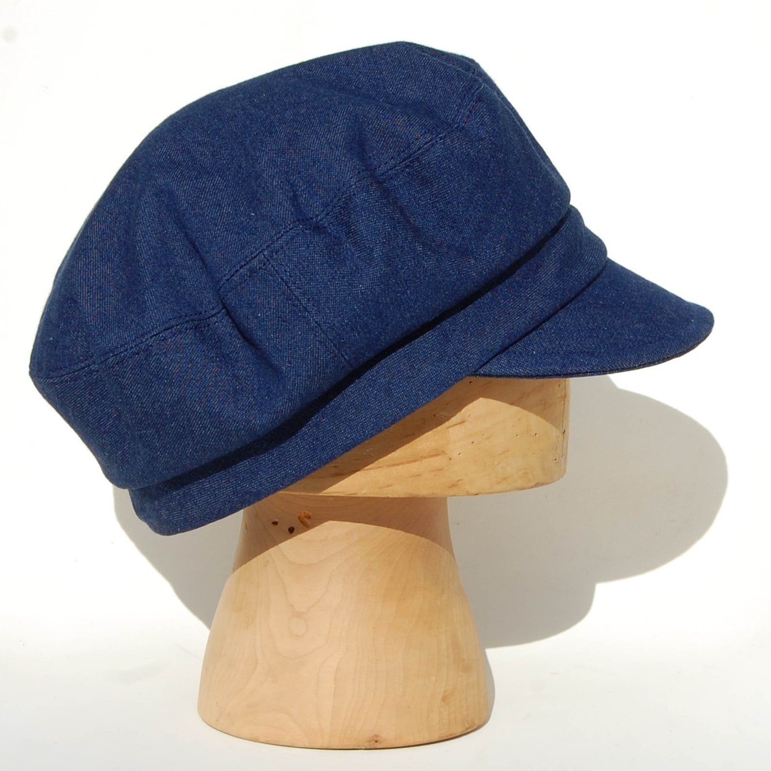 Handmade French Workwear Cap in Indigo Linen and Cotton by - Etsy