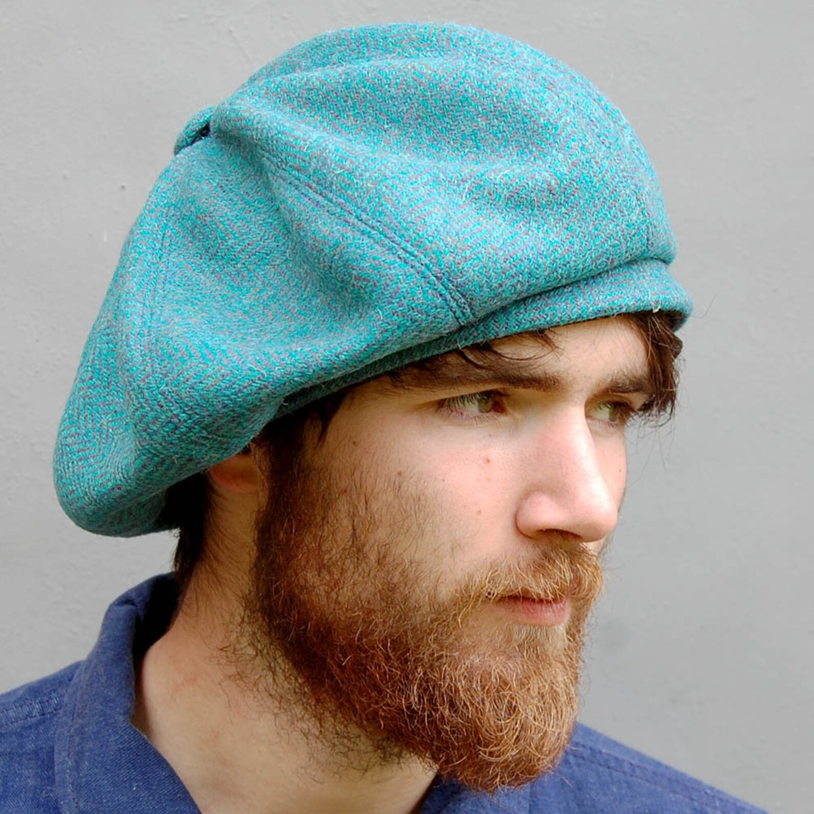 Handmade Green Scottish Tam O Shanter Harris Tweed Beret Peaky - Etsy ...