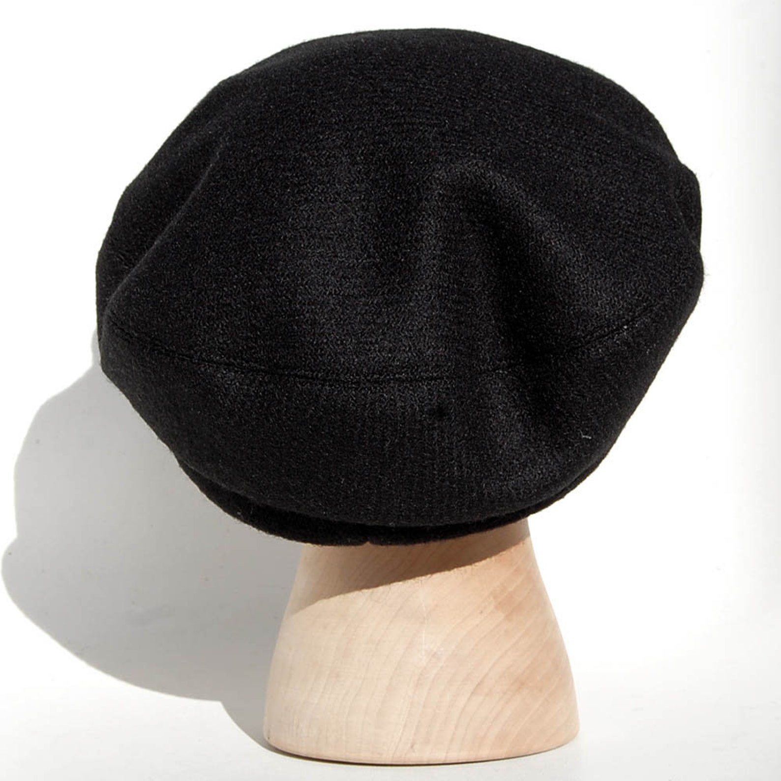 Handmade Black Harris Tweed Captains Cap Peaky Blinders Pure | Etsy