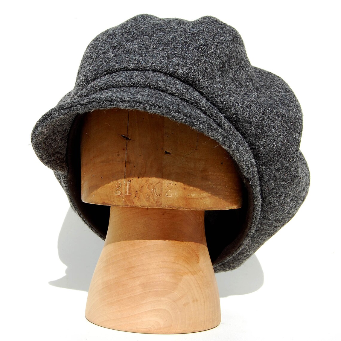 Grey Harris Tweed Newsboy Cap Grey Wool Cap by ZUT Hats - Etsy