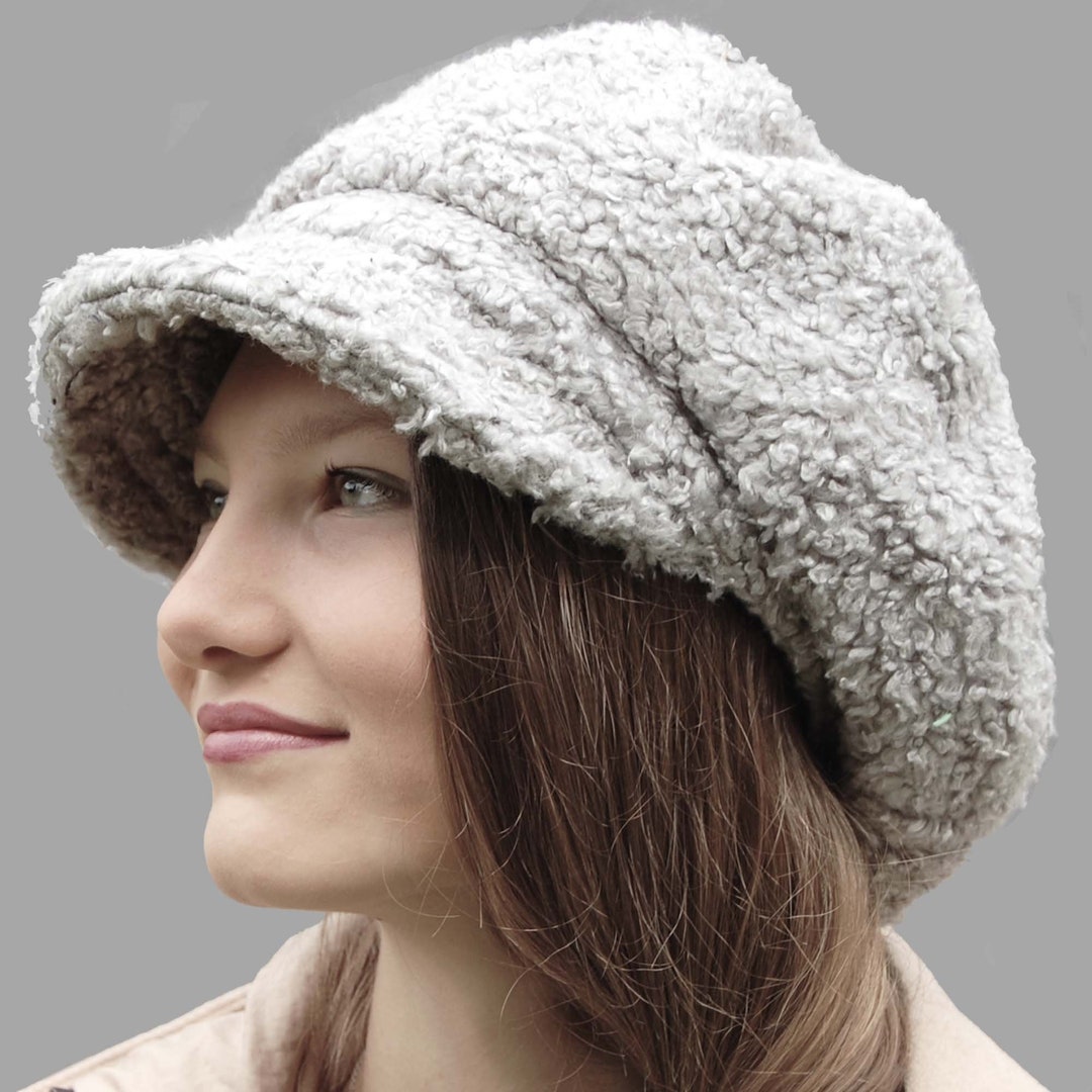 Faux Fur Unisex Cap, Grey Handmade Fuzzy Cap by Zuthats - Etsy