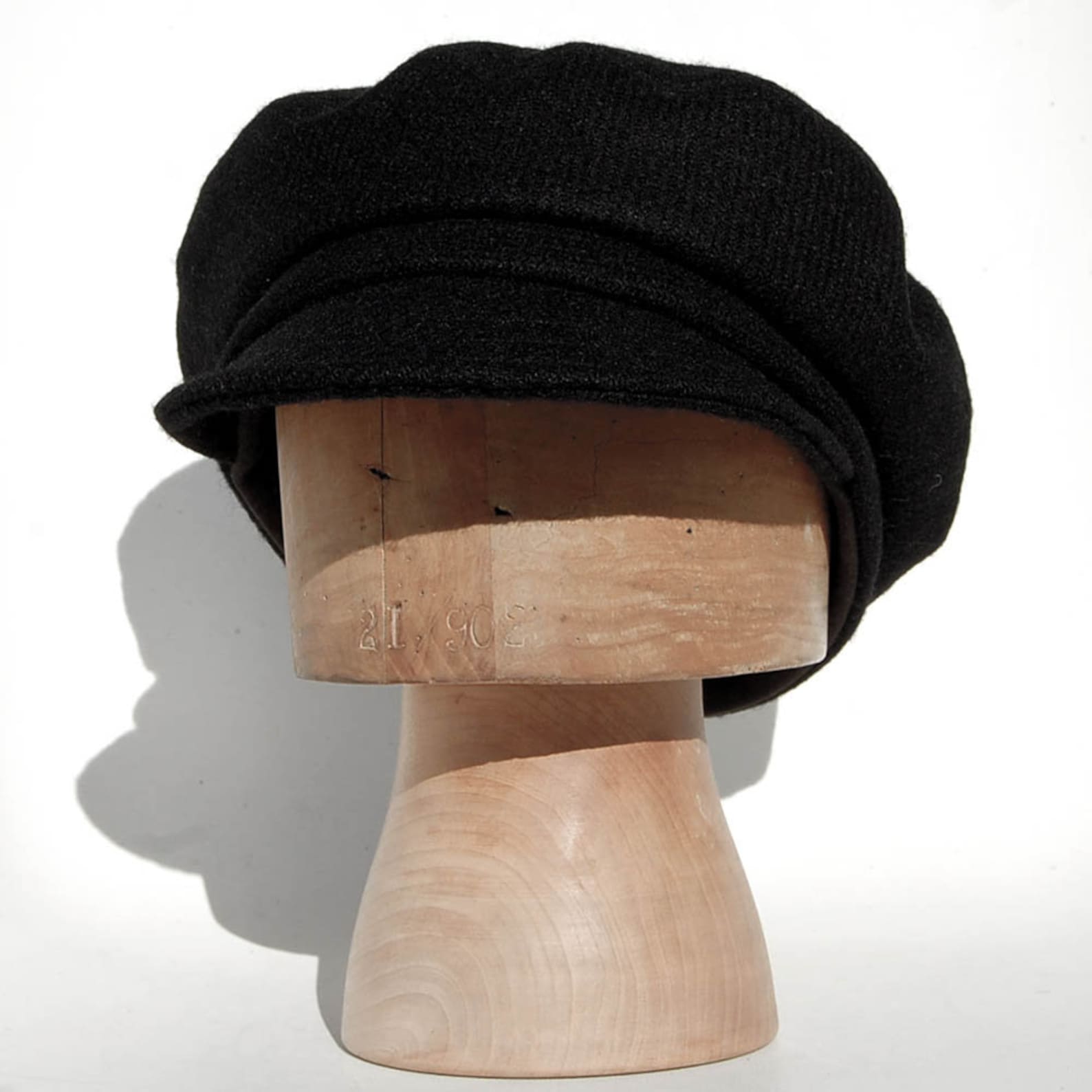 Handmade Black Harris Tweed Captains Cap Peaky Blinders Pure | Etsy