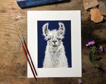 Llama painting | Etsy