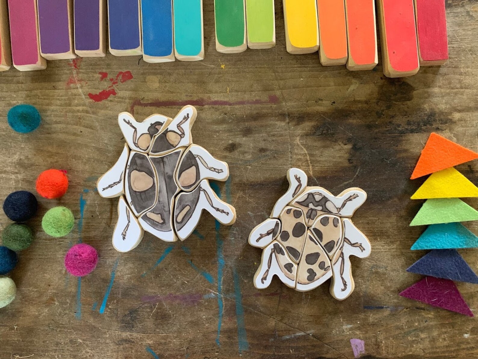 Rompecabezas de insectos pequeños juguete Escarabajo amante | Etsy