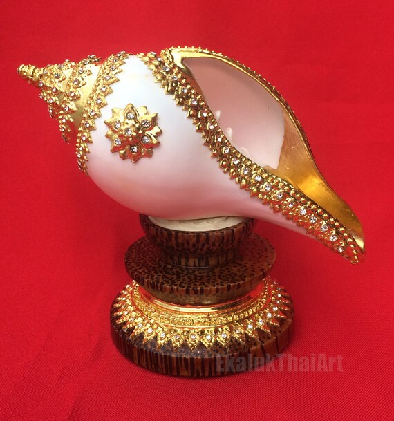 Indian shank shell Shankha left handed conch shell Shankh | Etsy