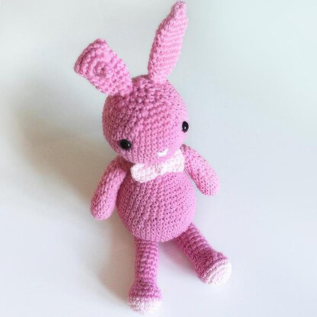 Pink Bunny Amigurumi Crochet Pattern, Cute Rabbit Plush Toy PDF, Easy ...