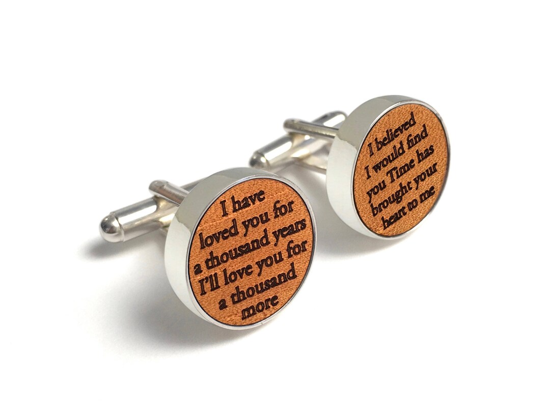 Custom Wedding Song Cufflinks / 3rd Wedding Anniversary Gift / Leather ...