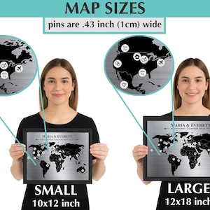 6 Year Anniversary Gift Idea • Iron Map With Custom Memory Markers ...