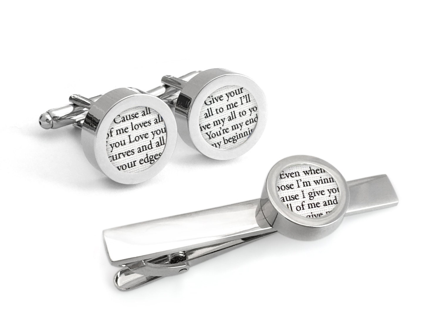 2nd Anniversary Gift for Husband / Custom Cotton Tie clip and | Etsy