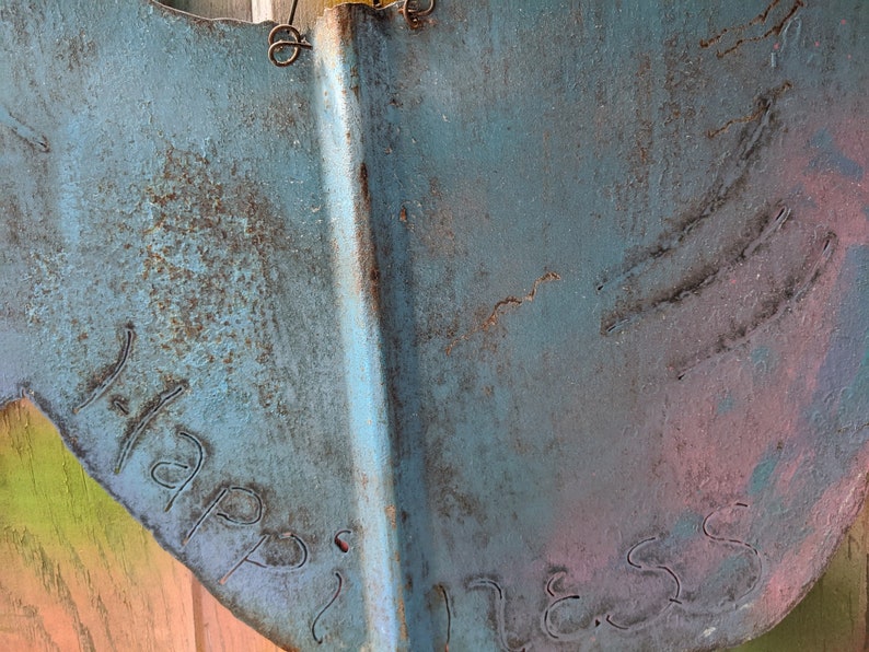 Metal Bluebird of Happiness | Handmade | Recycled Materials | Rustic ...