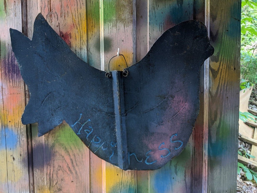 Metal Bluebird of Happiness 2 Handmade Recycled Materials - Etsy