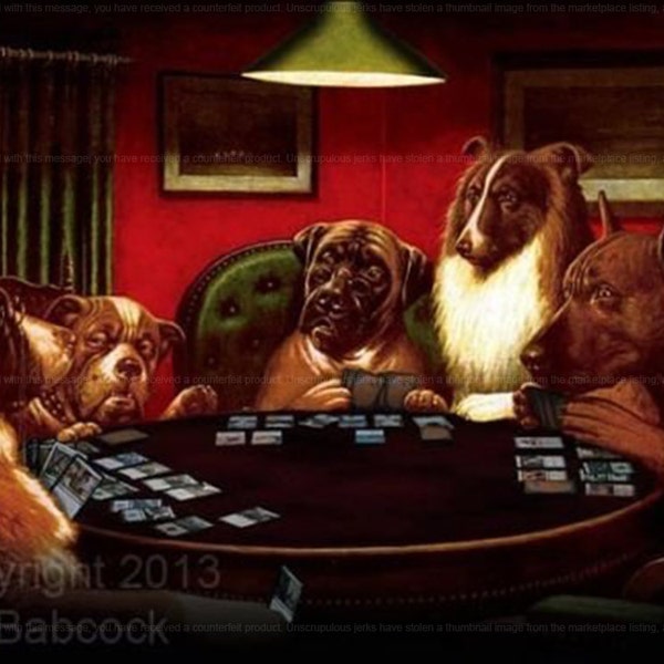 Dogs Playing Pool - Etsy
