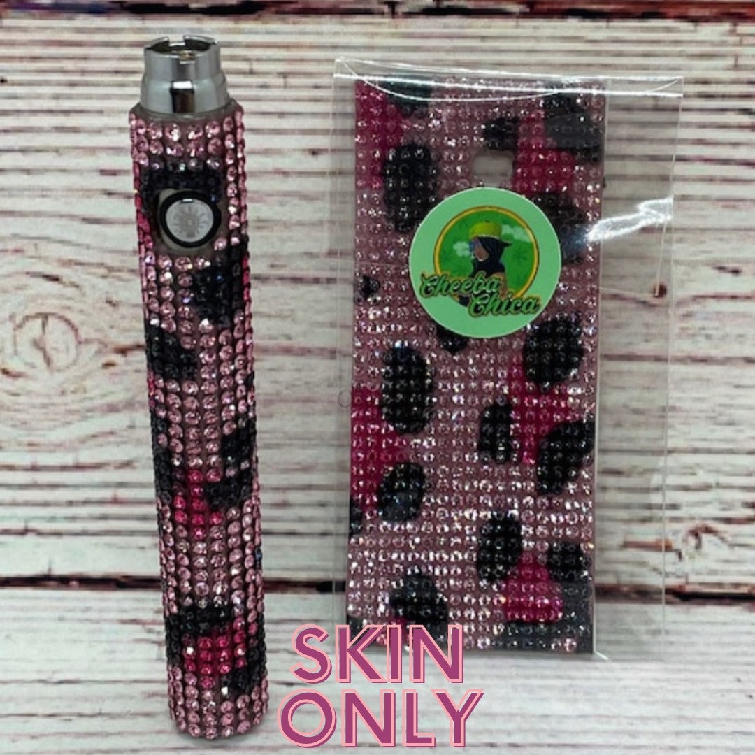 Vape Skin LEOPARD Print Rhinestone | Vape Pen Bling Pink Animal Print ...
