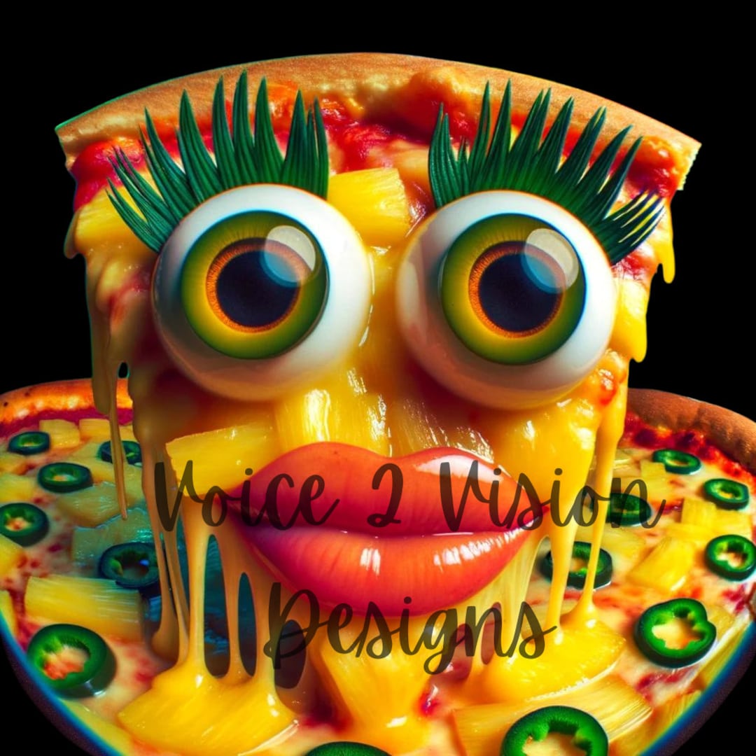 Psychedelic Pizza Party Surreal Food Art Digital Download - Etsy