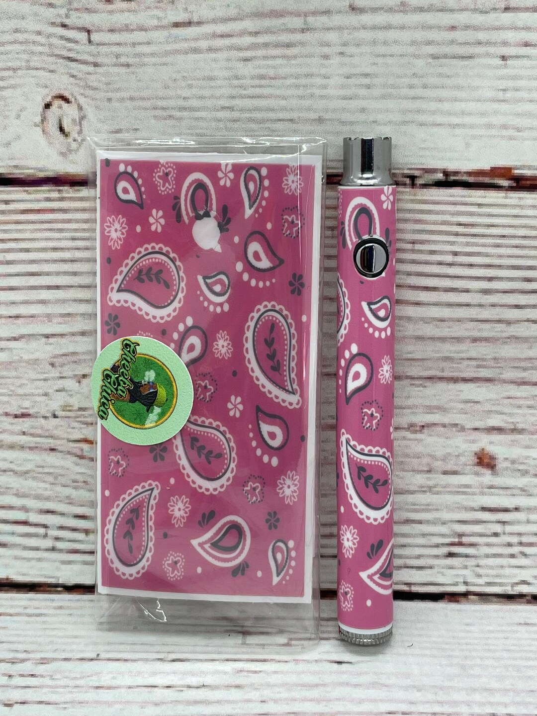 Vape COVER for Ooze Pen Pink Bandana Smoking Battery SKIN 510 Thread ...