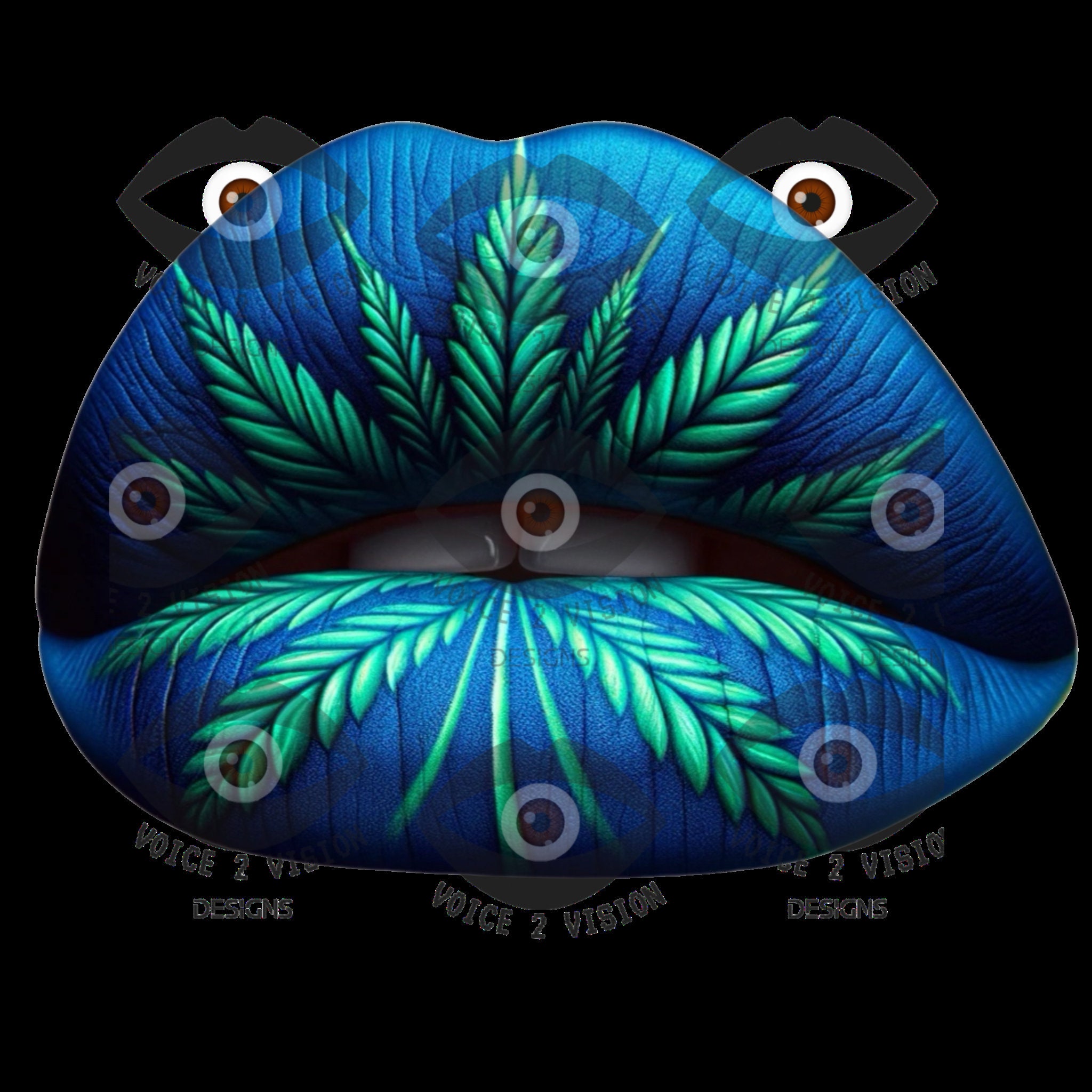 Vibrant Leaf Lip Art SVG - Instant Digital Download for Creative ...