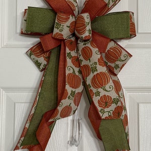 Rustic Pumpkin Fall Bow, With a Touch of Glitter Fall Decorations ...