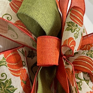 Rustic Pumpkin Fall Bow, With a Touch of Glitter Fall Decorations ...