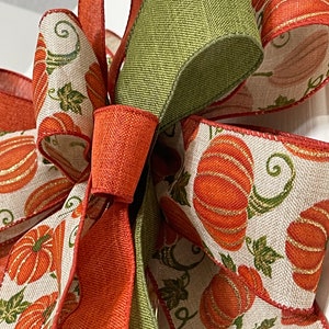 Rustic Pumpkin Fall Bow, With a Touch of Glitter Fall Decorations ...