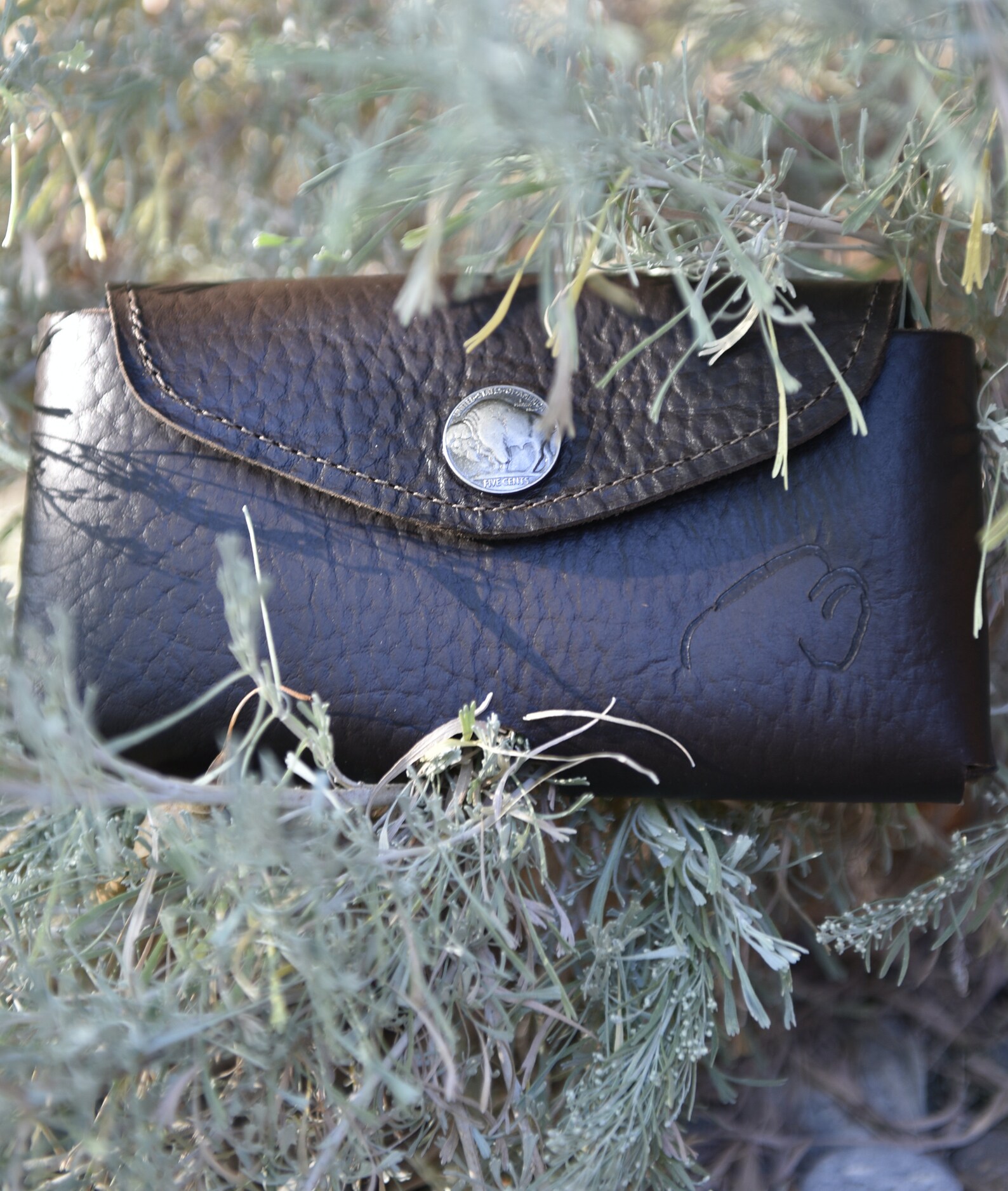 Bison Leather Cell Phone Hip Holster - Etsy