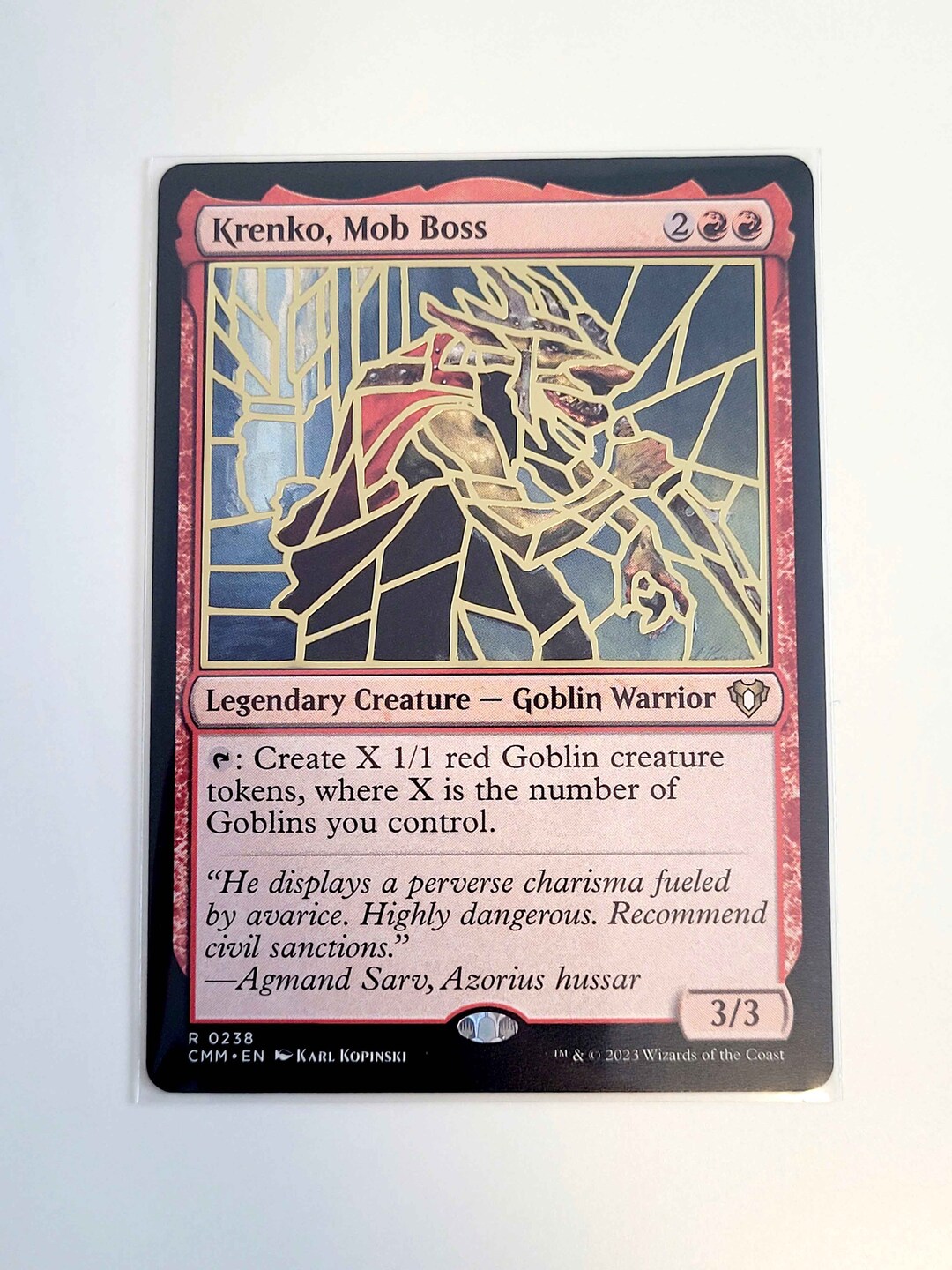 Magic the Gathering Alter Krenko, Mob Boss Gold Overlay Altered Art - Etsy
