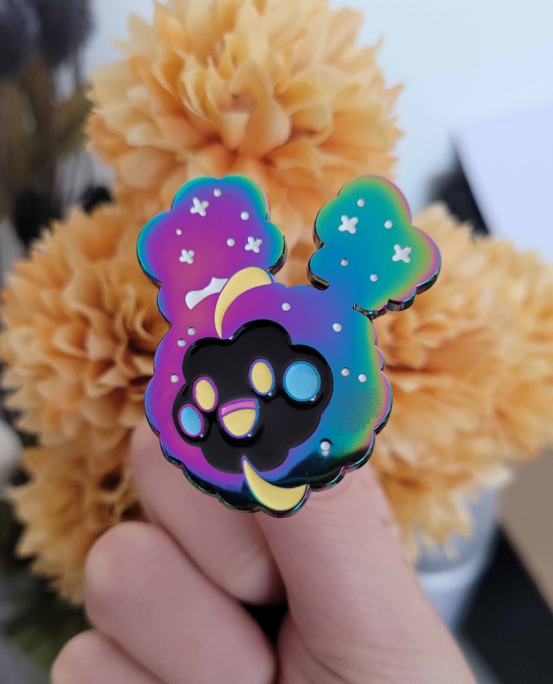 Cosmog Rainbow Anodized Enamel Pin Kawaii Pokemon Legendary Cosmog - Etsy