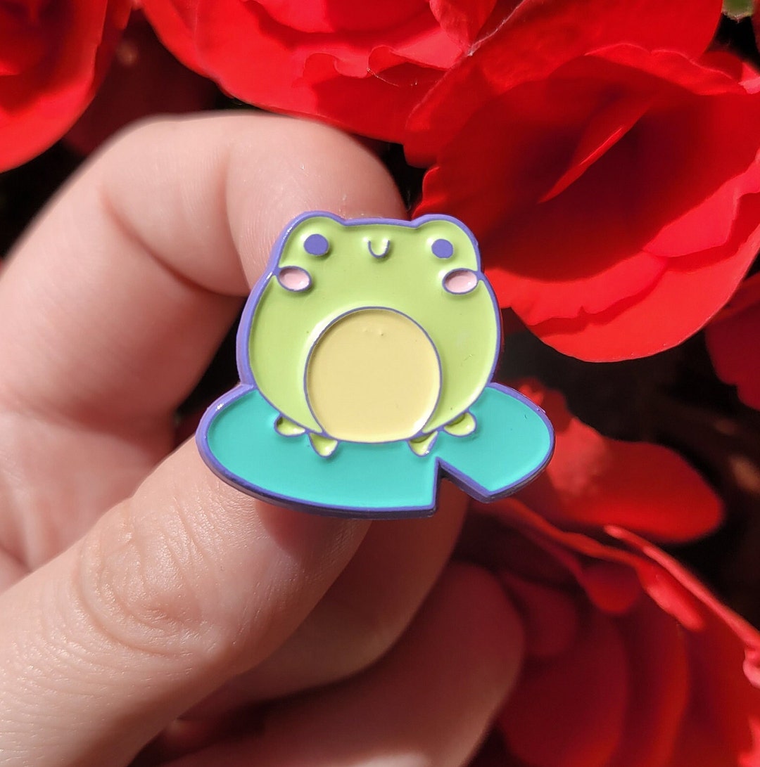 Cute Pastel Frog Enamel Pin - Etsy