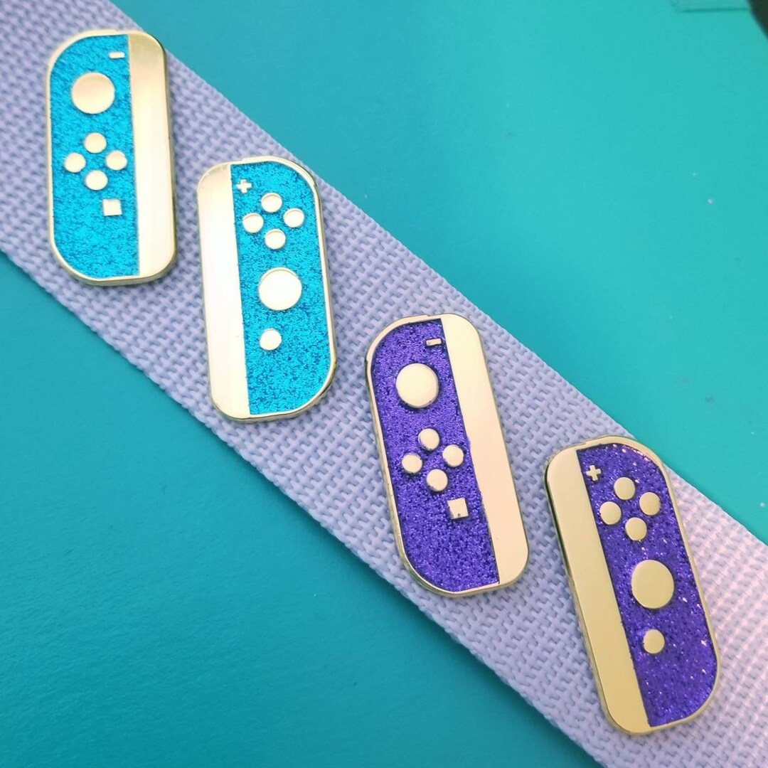Glitter Enamel Pin Switch Joycon Controller Set - Etsy