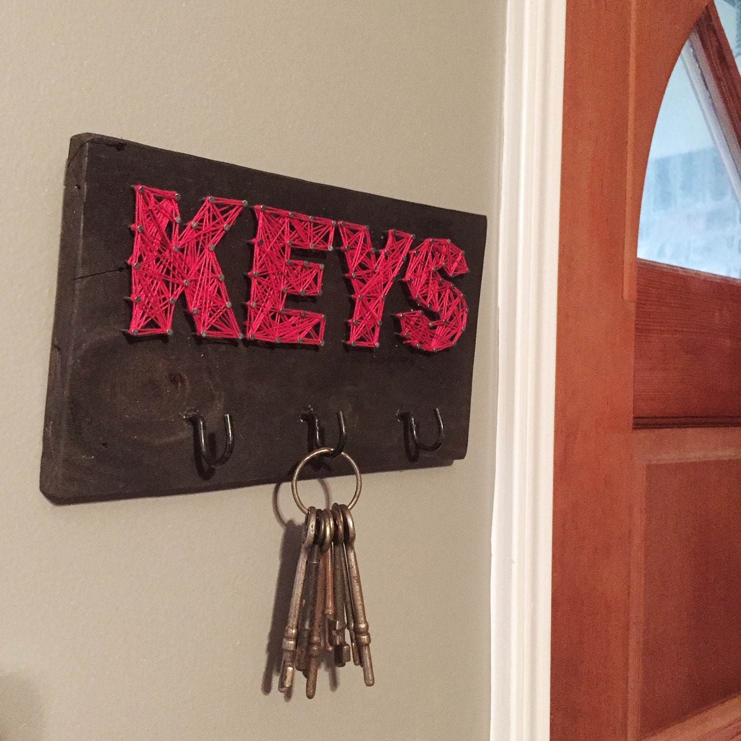 String Art Key Hook Custom Storage - Etsy
