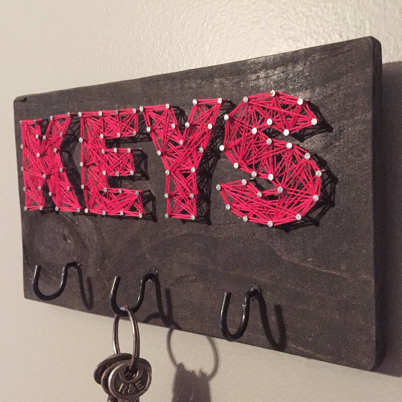 String Art Key Hook Custom Storage - Etsy