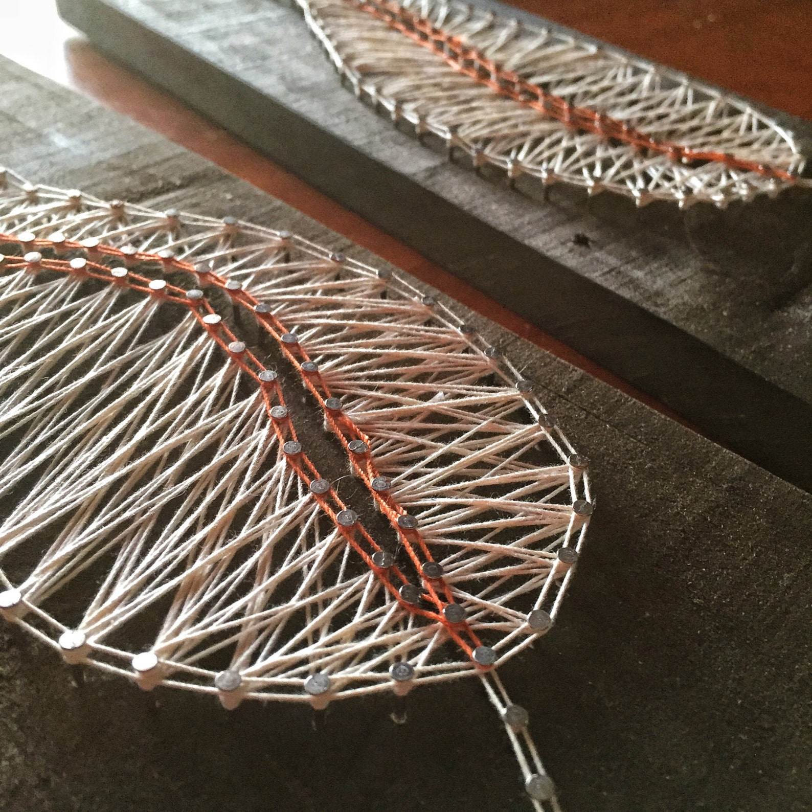 Custom String Art Natural Leaves Set of 2 | Etsy