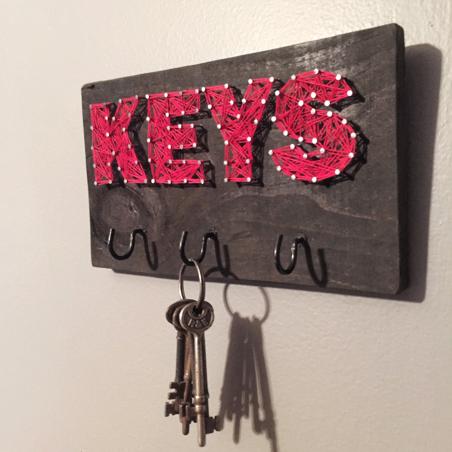 String Art Key Hook Custom Storage - Etsy