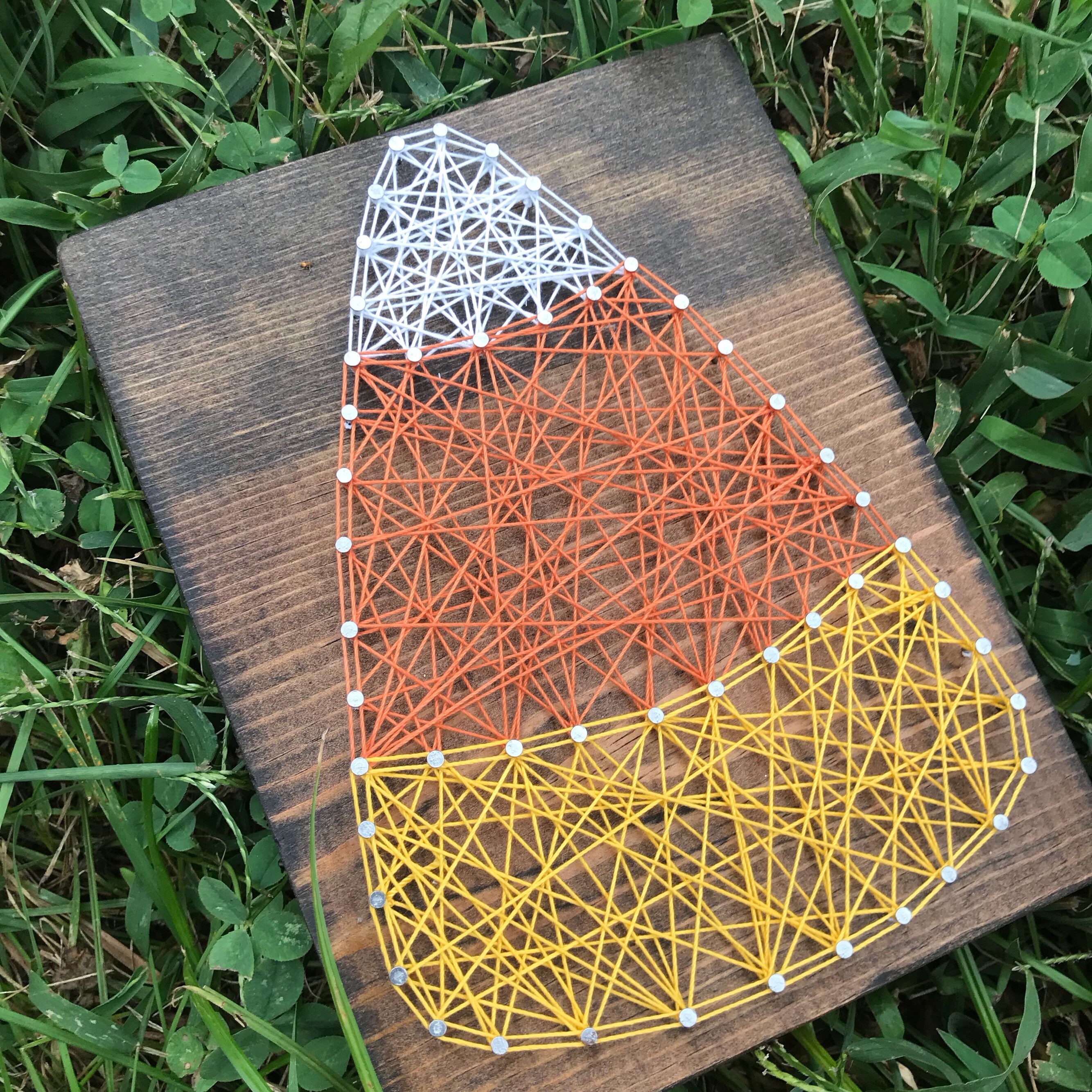 Fait à la main Candy Corn String Art Fall Decoration - Etsy France