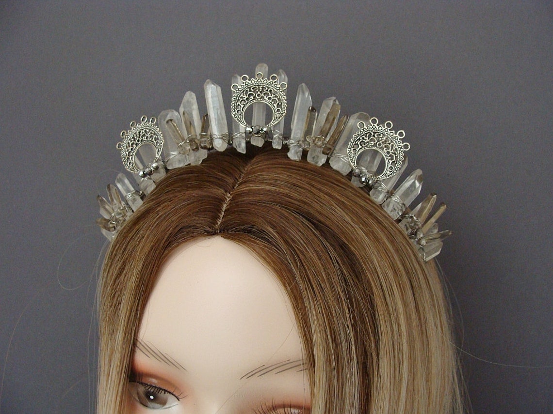 Goddess Crown Witch Headpiece Crystal Crown Clear Quartz | Etsy