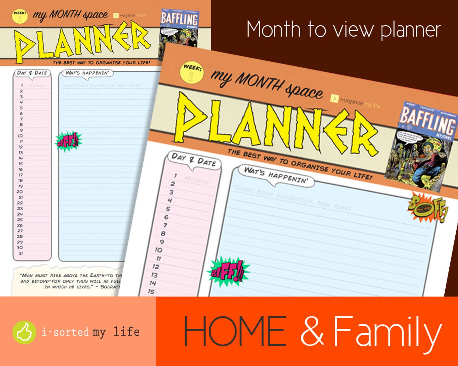 Weekly Planner Monthly Personal Yearly Organiser Vintage Style ...