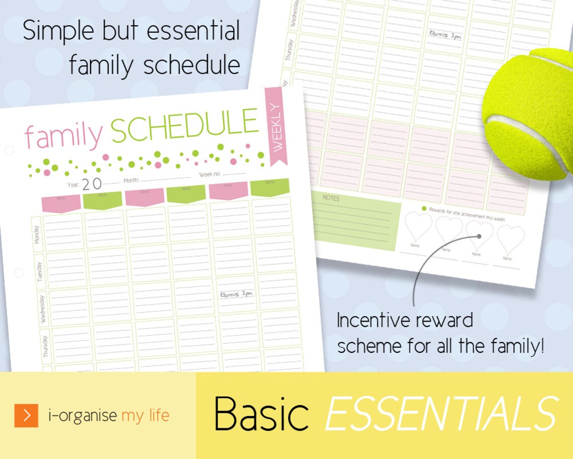 Family Planner, Family Organiser, Weekly Planner, Weekly Organiser ...