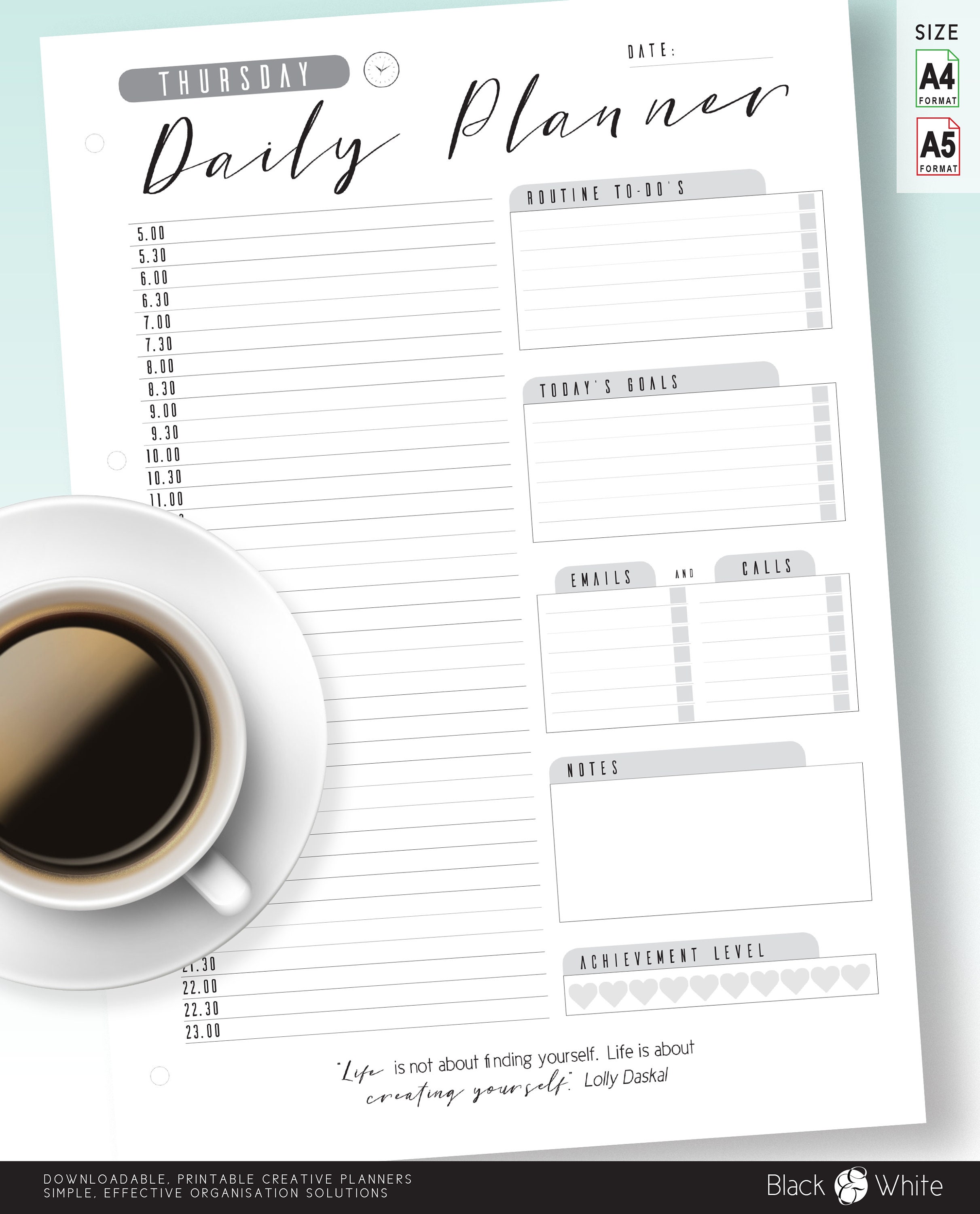 Daily Planner Desk Planner Weekly Planner Daily Agenda to - Etsy