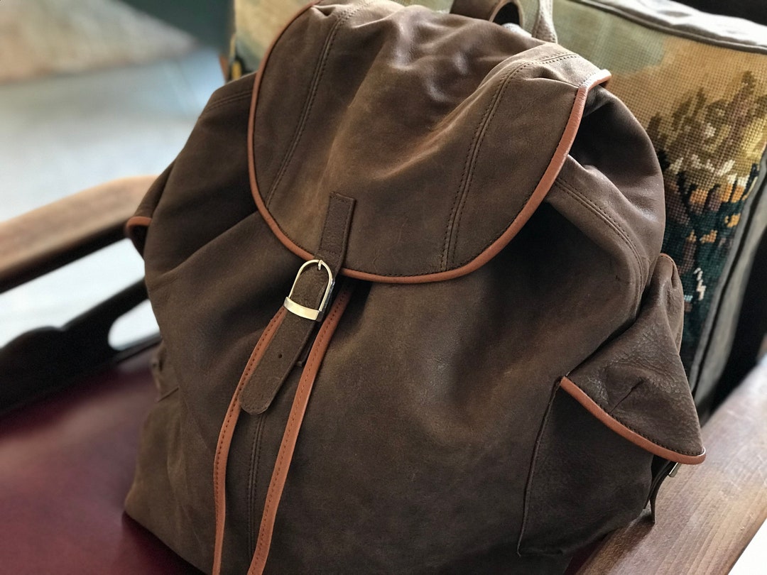 Soft Leather Hobo Backpack Distressed Brown Leather Rucksack Backpack ...