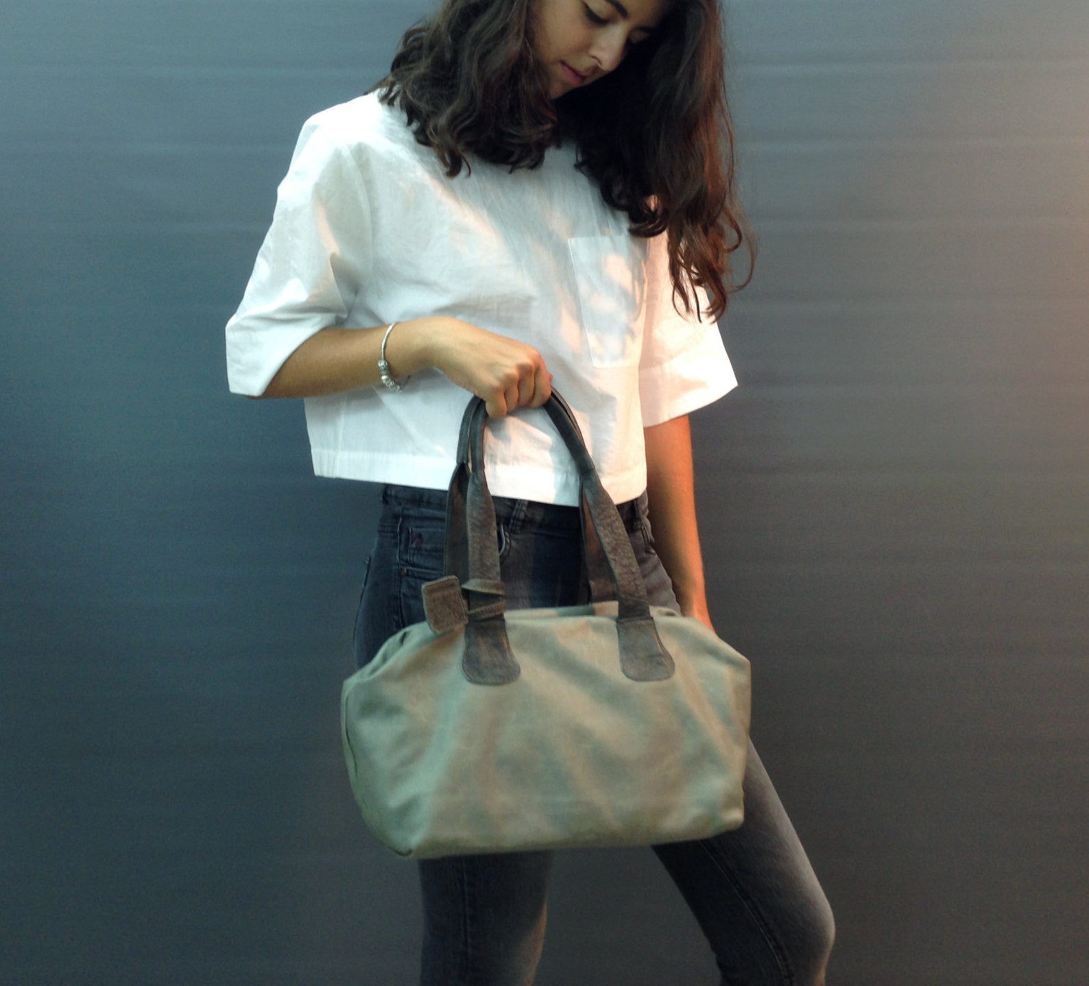 Small Leather Purse Small Leather Handbag Top Handles Short - Etsy