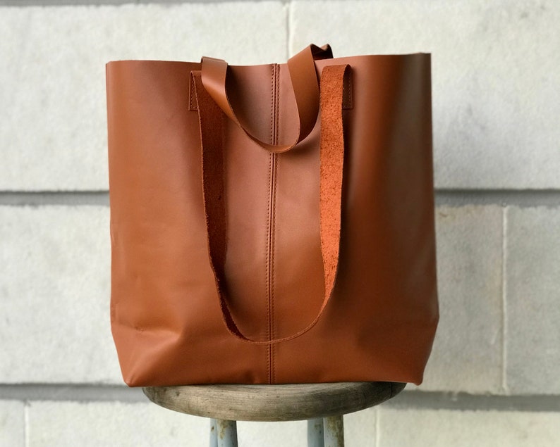 Camel leather tote bag Camel leather bag vegan Camel tote | Etsy