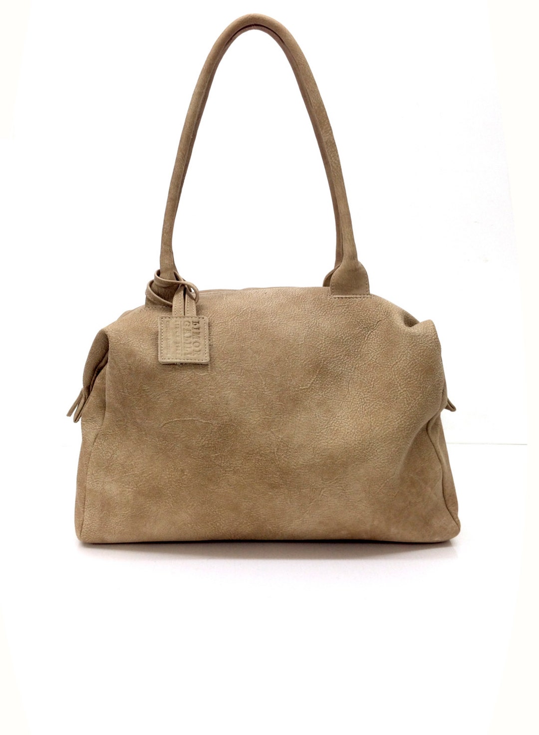 Leather Summer Bag, Beige Leather Bag, Soft Leather Handbag, Handmade ...
